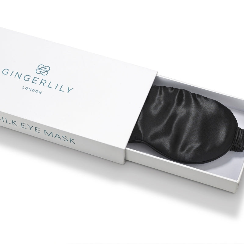Black Silk Eye Mask | Luxury Silk Sleep Mask | Gingerlily
